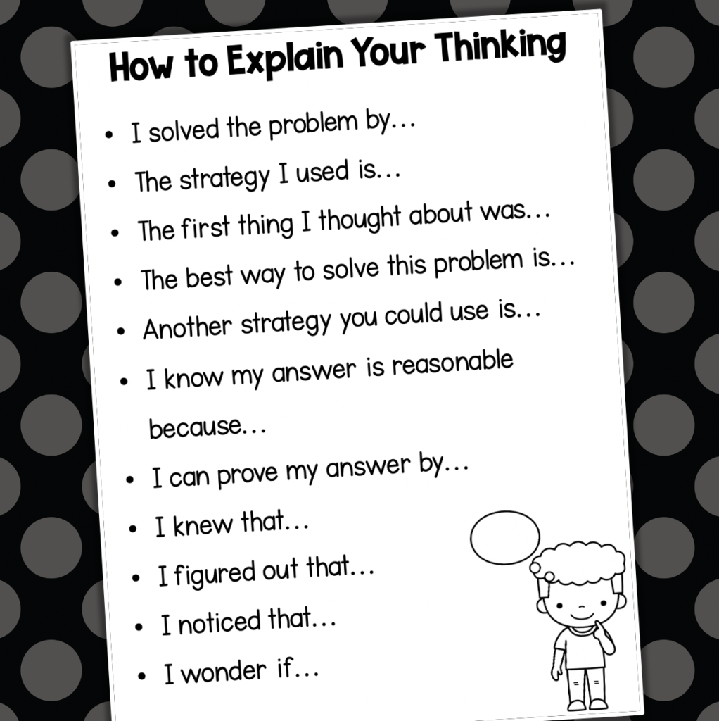 Math Talk Prompts and Thinking Stems Posters | Made By Teachers
