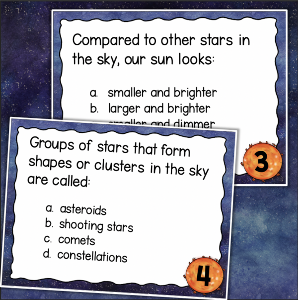 The Sun and Stars Science Activities Task Cards | Made By Teachers