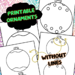 Printable Christmas Tree and Ornaments with Lines | Made By Teachers