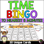 Telling Time to the Nearest 5 Minutes Bingo Game | Made By Teachers