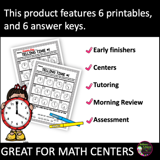 Telling Time Hour and Half-Hour Jokes - Made By Teachers