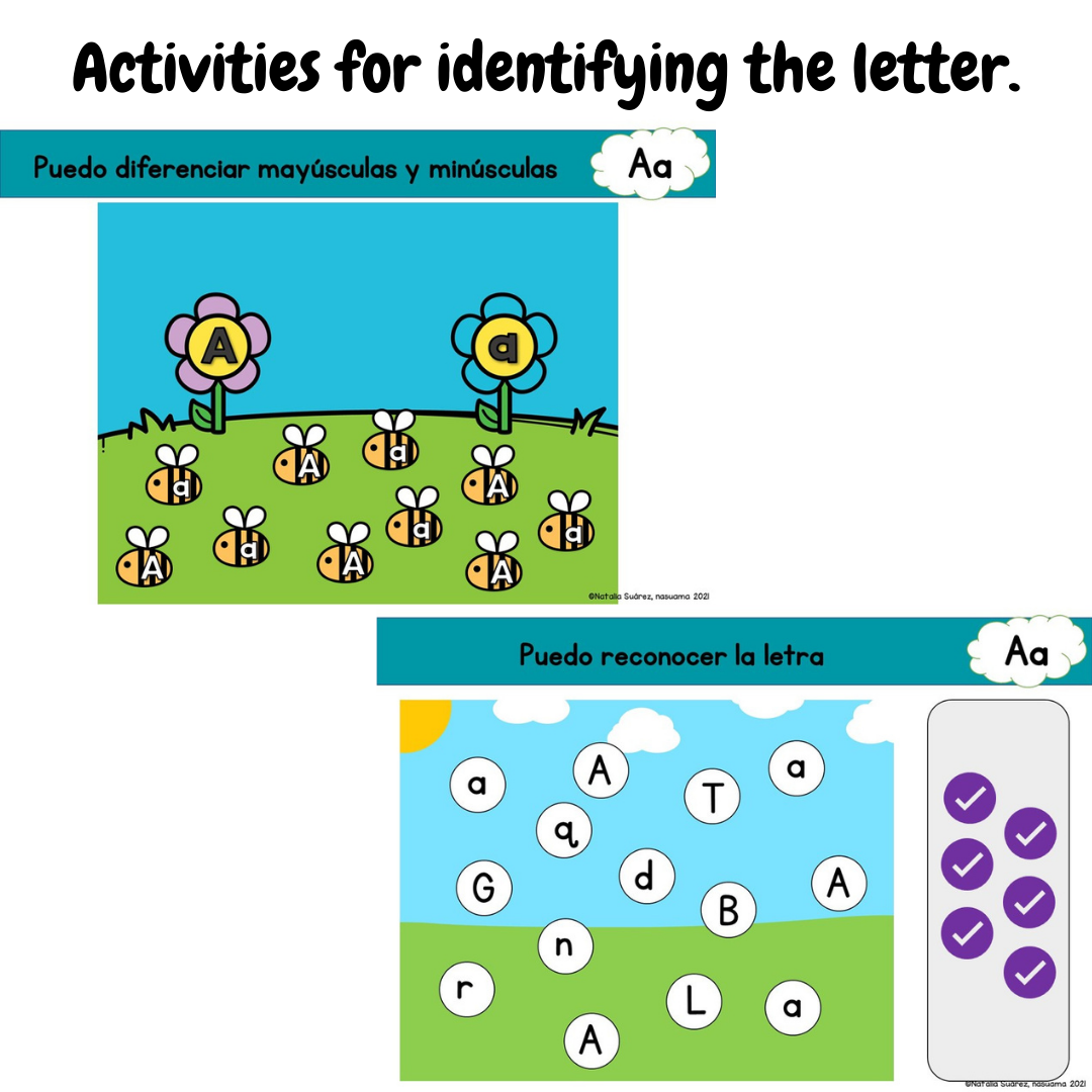 Letra A - Actividades digitales en español - Made By Teachers