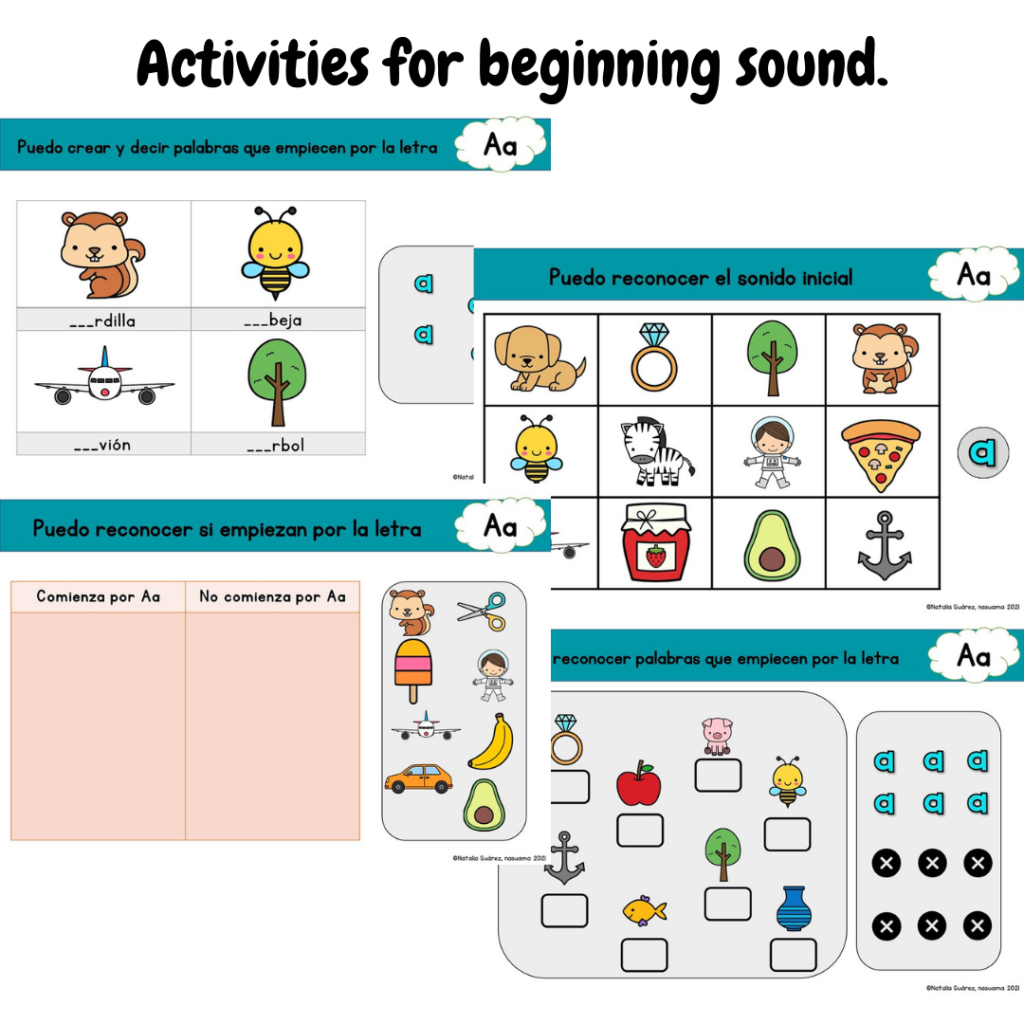 Letra A - Actividades digitales en español - Made By Teachers