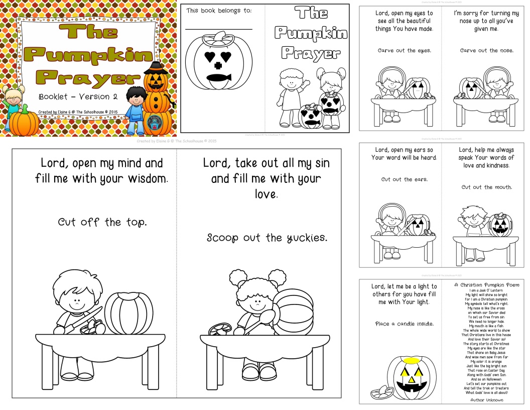 The Pumpkin Prayer Coloring Booklets - Christian H | Made By Teachers