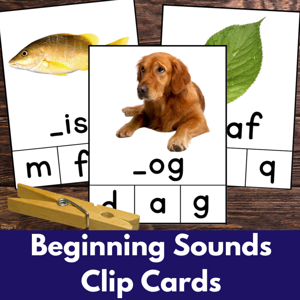 Beginning Sound Clip Cards with Real Pictures - Made By Teachers
