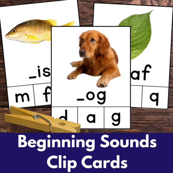 Beginning Sound Clip Cards with Real Pictures - Made By Teachers