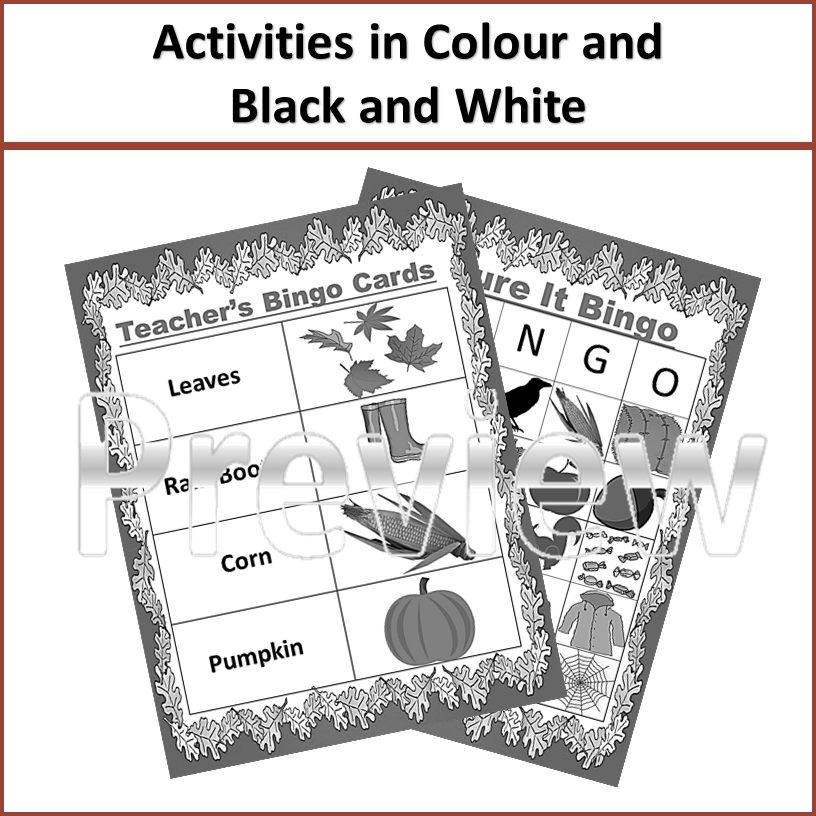Fall Themed Bingo Cards and Activities for Reading | Made By Teachers