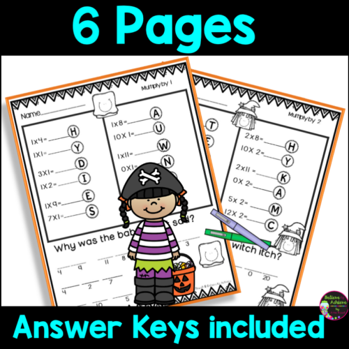 Multiplication Facts 1's -6's | Halloween Jokes | Made By Teachers