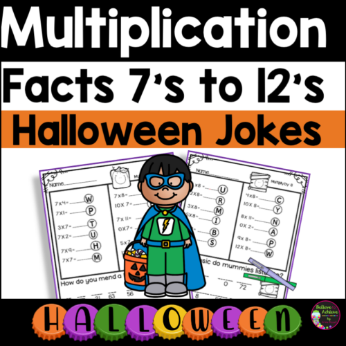 Multiplication Facts 7's -12's | Halloween Jokes | Made By Teachers