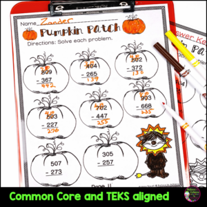 3rd Grade Math for October Worksheets - Made By Teachers