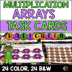Multiplication Array Task Cards | Halloween Math | Made By Teachers