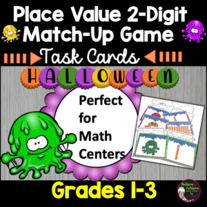Halloween Place Value 2-Digit Match-Up Game - Made By Teachers