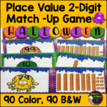 Halloween Place Value 2-Digit Match-Up Game - Made By Teachers