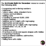 3rd Grade Math for December Worksheets | Made By Teachers