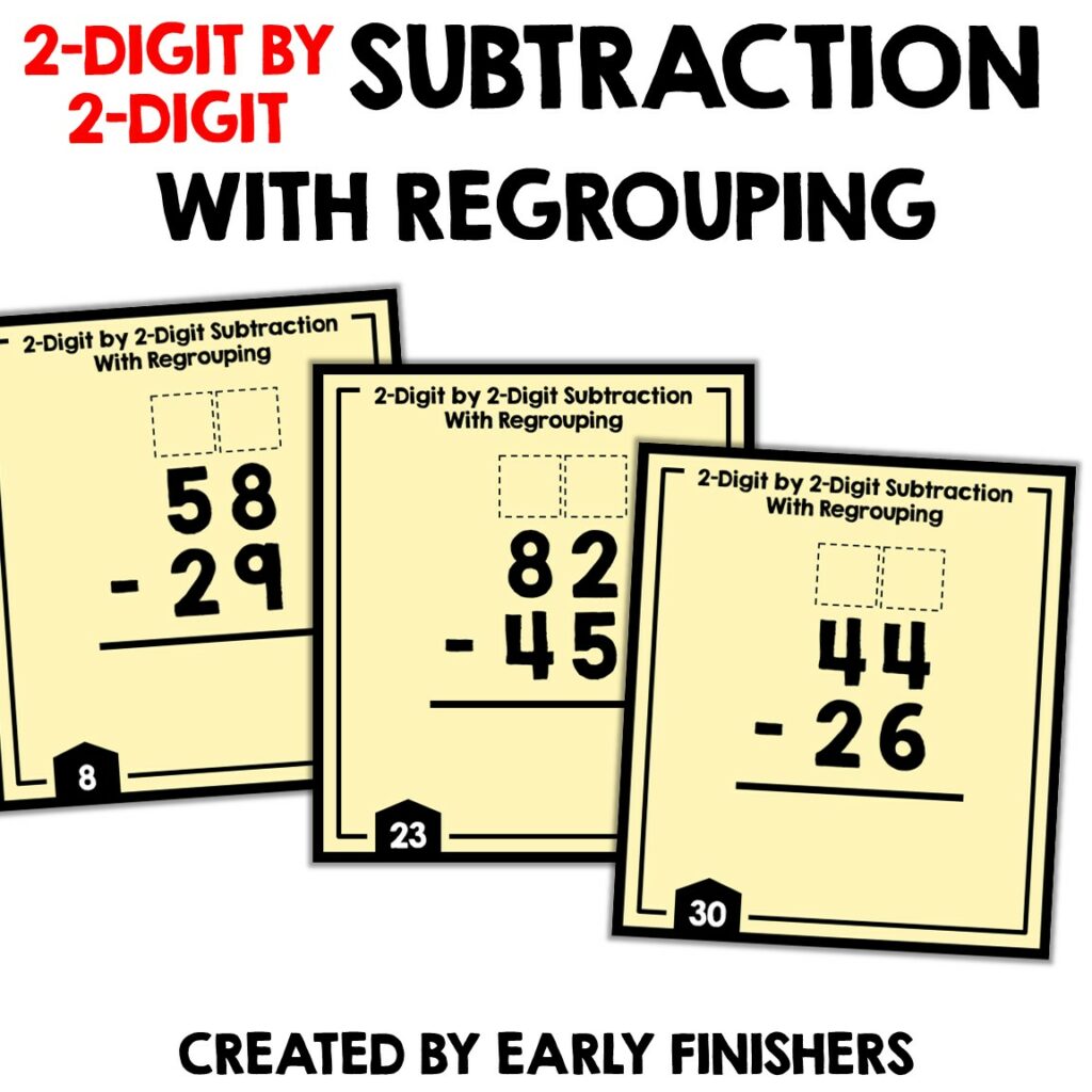 2 Digit Subtraction With Without Regrouping Bundle Made By Teachers 2 Digit Subtraction With Without Regrouping Bundle Made By Teachers