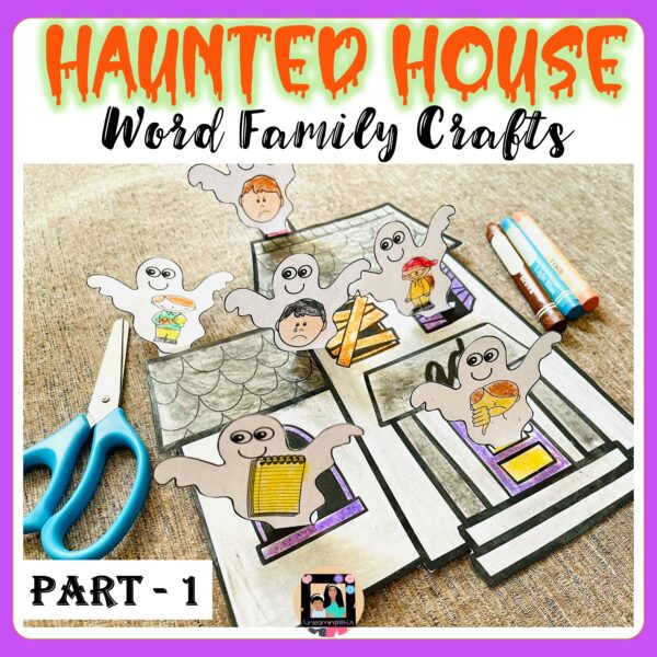 Haunted House Craft Bundle | Halloween word Family - Made By Teachers