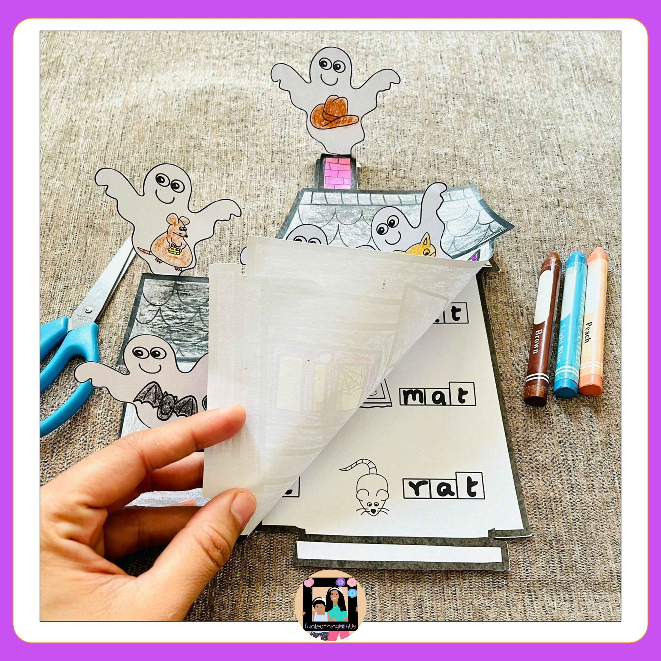 Haunted House Craft | Halloween Word Family Craft | Made By Teachers