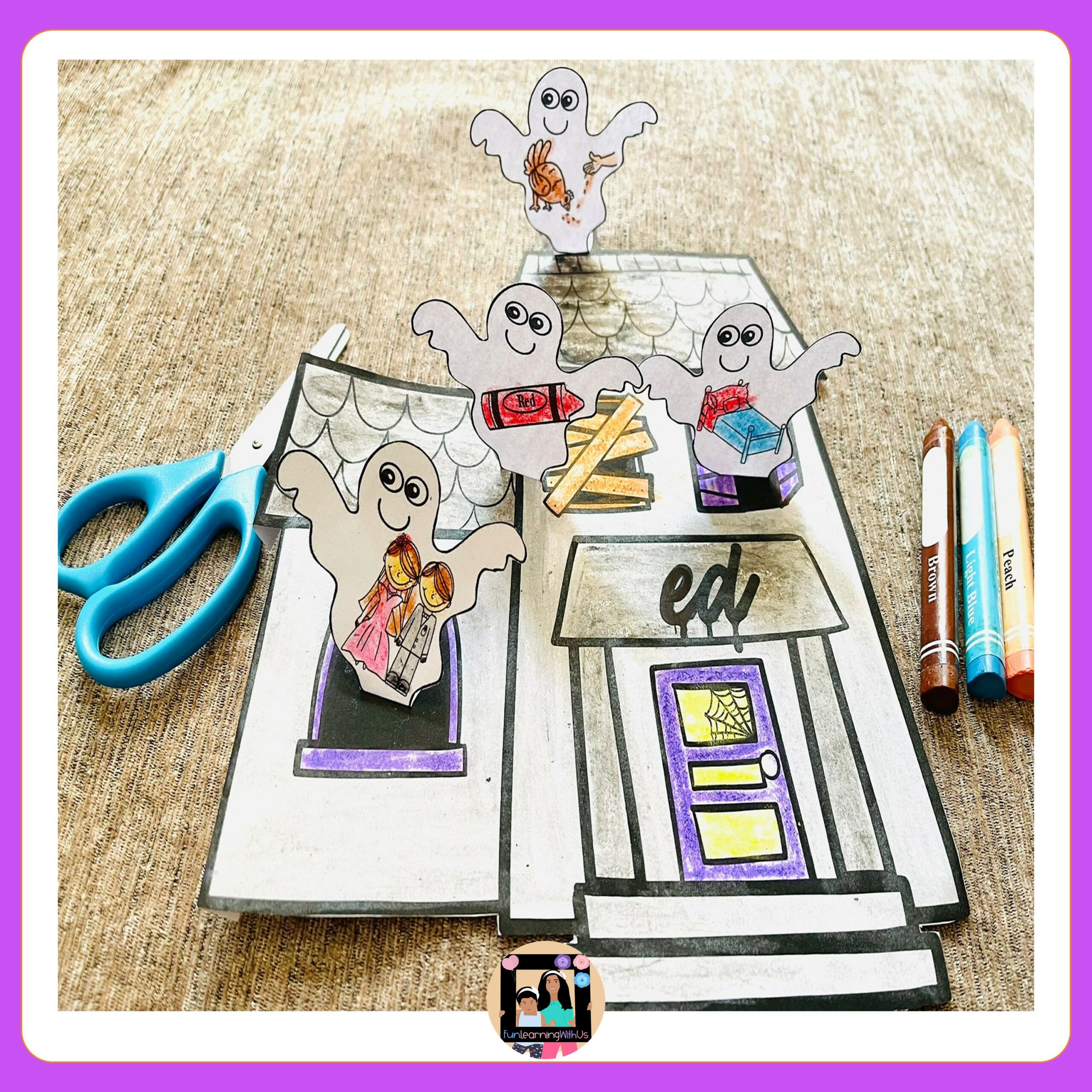 Haunted House Craft | Halloween Word Family Craft - Made By Teachers