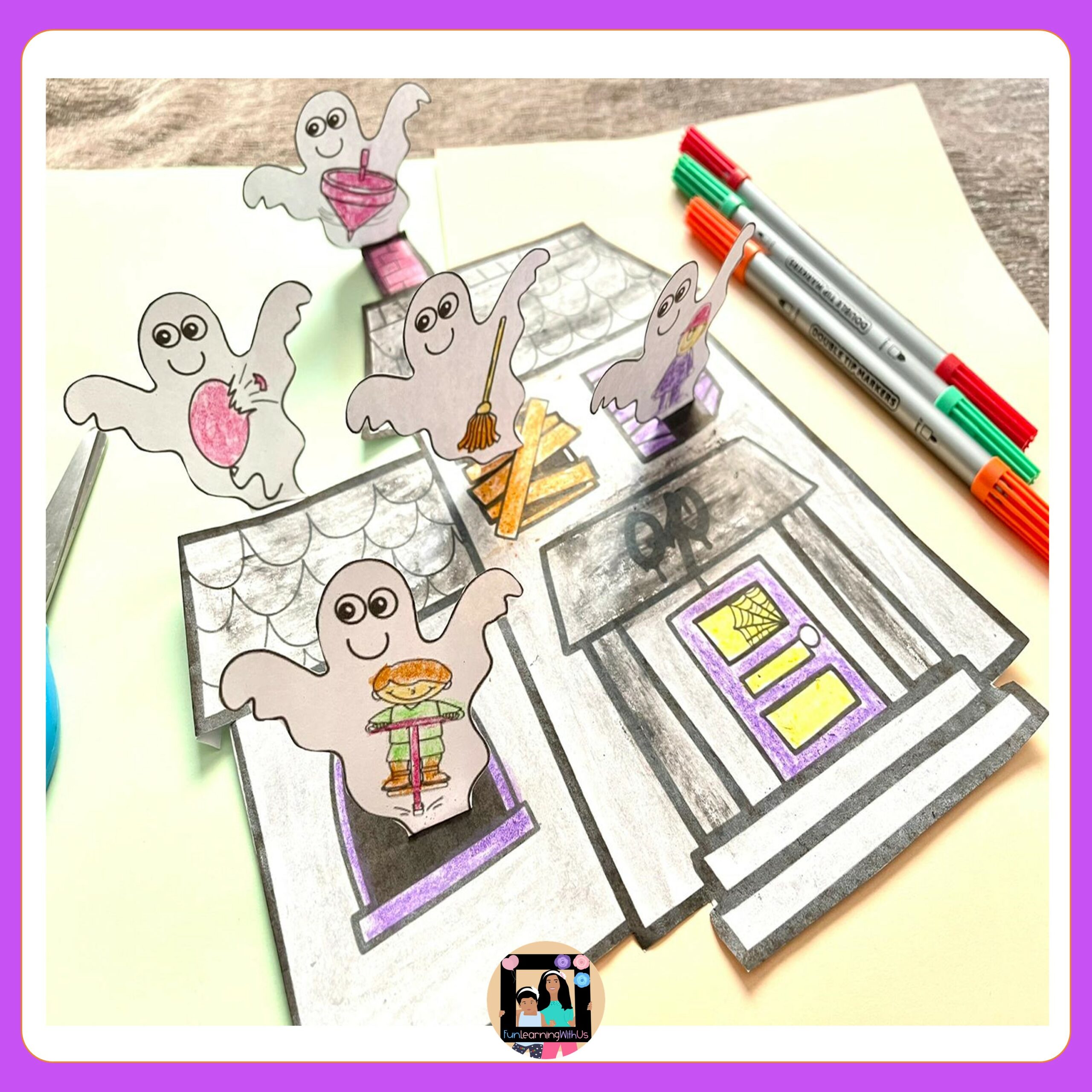 Haunted House Craft | Halloween Word Family Craft | Made By Teachers