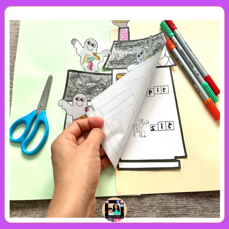 Haunted House Craft | Halloween Word Family Craft - Made By Teachers
