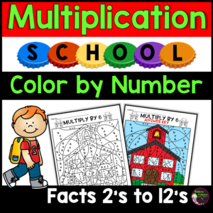 Back to School Multiplication Color by Number | Made By Teachers