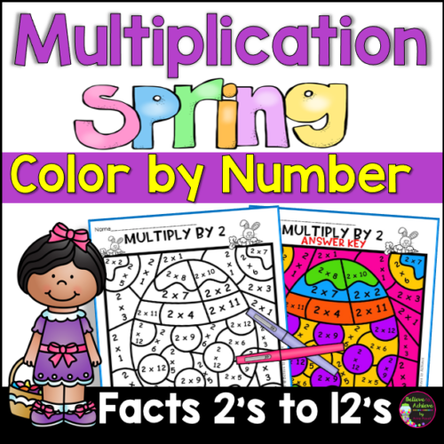Spring Easter Multiplication Color by Number | Made By Teachers