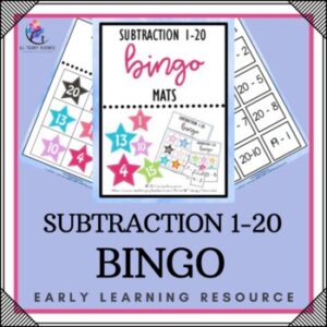 1 and 2 Digit SUBTRACTION BINGO GAME - Numbers 1-20 | Made By Teachers