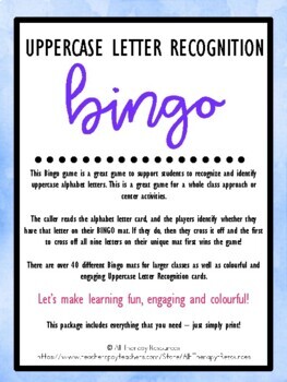 Alphabet Bingo - Uppercase Letters Game | Made By Teachers