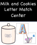 Milk and Cookie Letter Matching Center - Made By Teachers