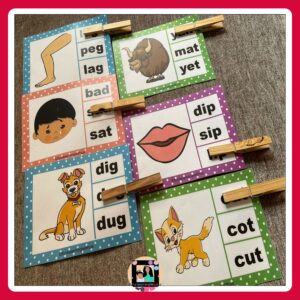 CVC Words Task Cards Phonemic Awareness cards - Made By Teachers