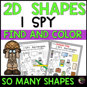 I Spy 2D Shapes Worksheets - Made By Teachers