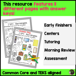 I Spy 2D Shapes Worksheets - Made By Teachers