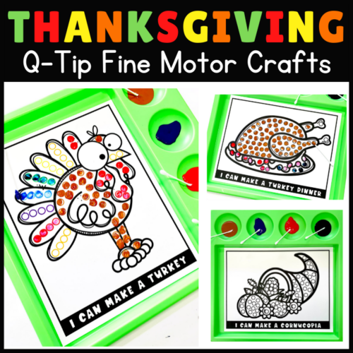 Thanksgiving Crafts Q Tip Painting Fine Motor | Made By Teachers
