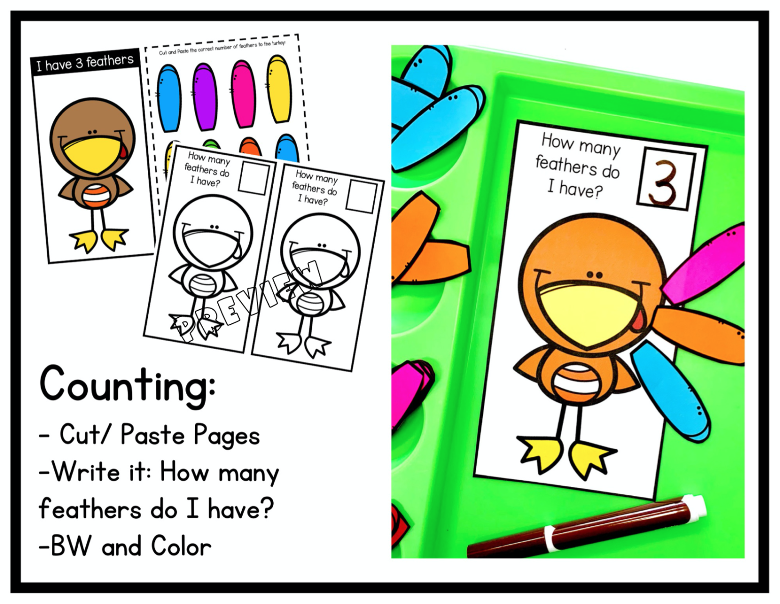 Thanksgiving Turkey Crafts Preschool and Kindergarten | Made By Teachers