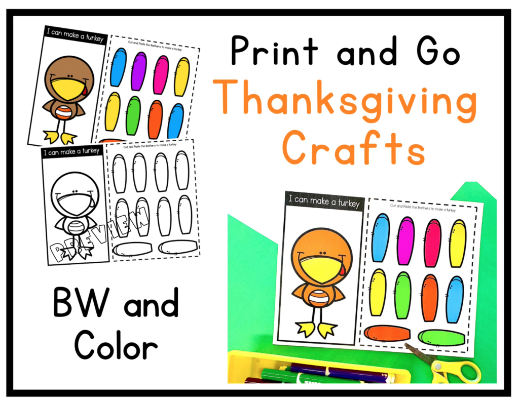 Thanksgiving Turkey Crafts Preschool and Kindergarten | Made By Teachers