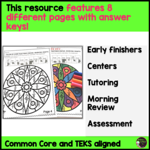 Fractions Color by Code Worksheets | Set A | Made By Teachers