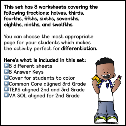 Fractions Color by Code Worksheets | Set A | Made By Teachers