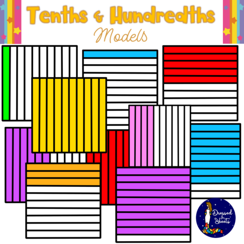 Tenths and Hundredths Models Clip Art - Made By Teachers
