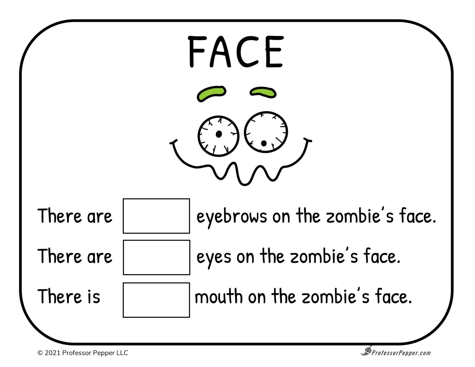 Free English PK-1st Sampler: Zombie Edition - Made By Teachers