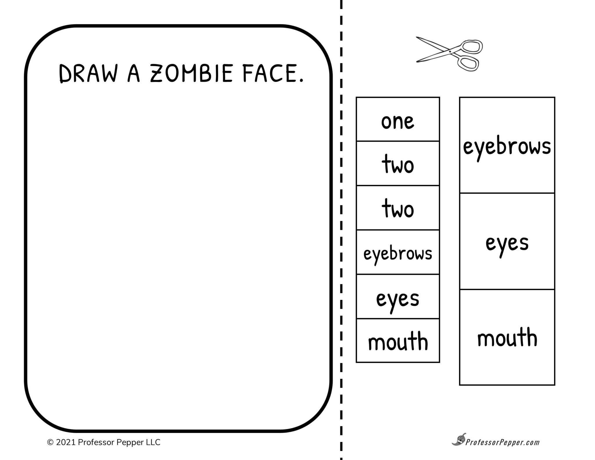 Free English PK-1st Sampler: Zombie Edition | Made By Teachers