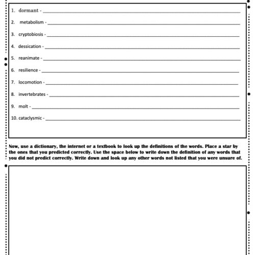 Tardigrades Informational Text Activity | Made By Teachers