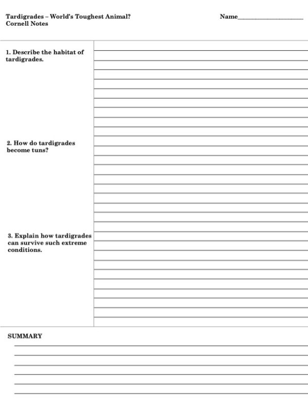 Tardigrades Informational Text Activity | Made By Teachers