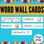 23 Spanish Sports Word Wall Cards | Made By Teachers