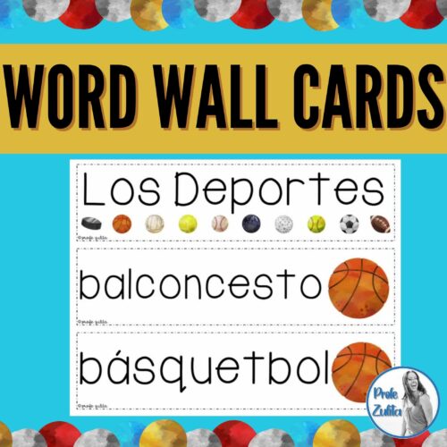 23 Spanish Sports Word Wall Cards | Made By Teachers