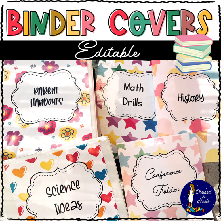 Editable Printable Binder Covers PPT | Made By Teachers