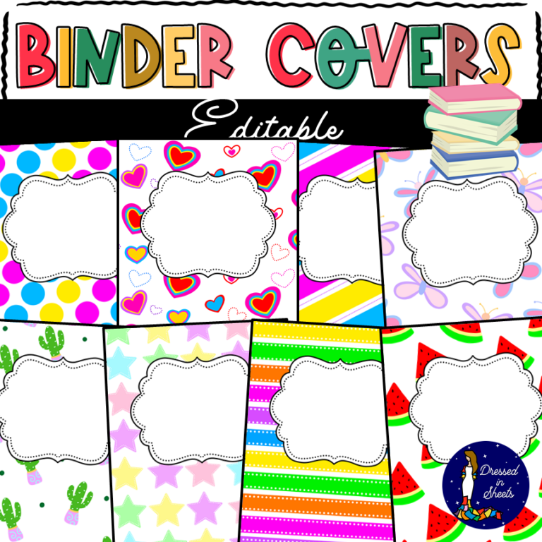 Editable Printable Binder Covers PPT | Made By Teachers