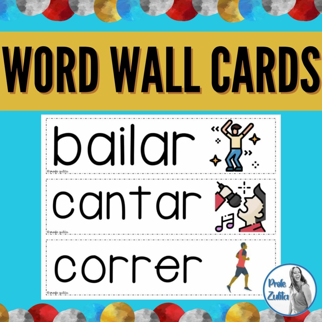 34 Spanish Activities and Hobbies Word Wall Cards | Made By Teachers