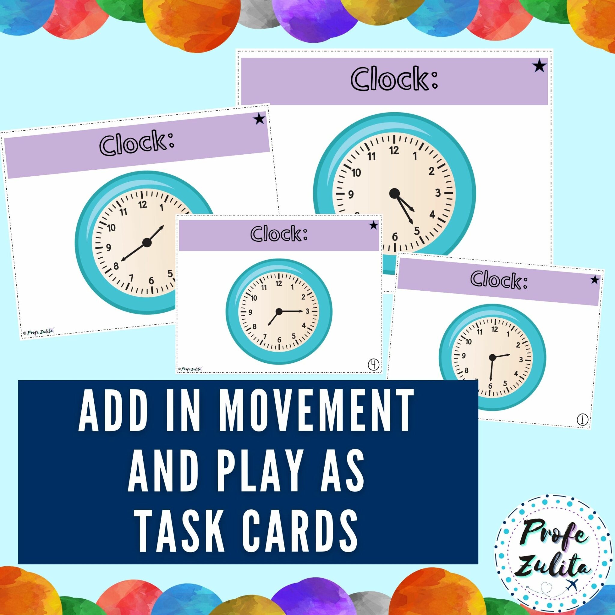 4 in a row | Review game to practice time - Made By Teachers