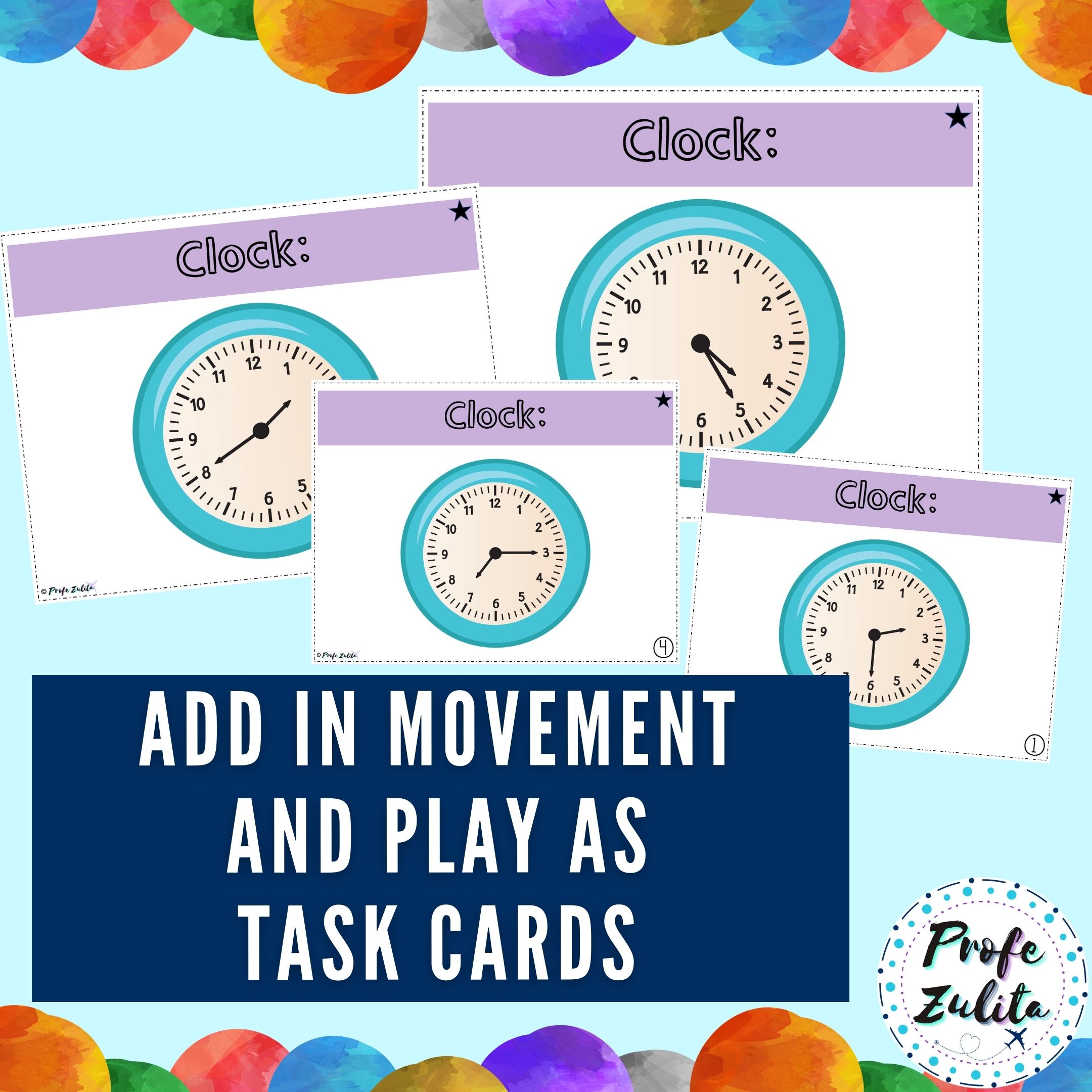 4 in a row | Review game to practice time | Made By Teachers