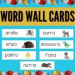 52 Spanish Animal Word Wall Cards | Vocabulary - Made By Teachers